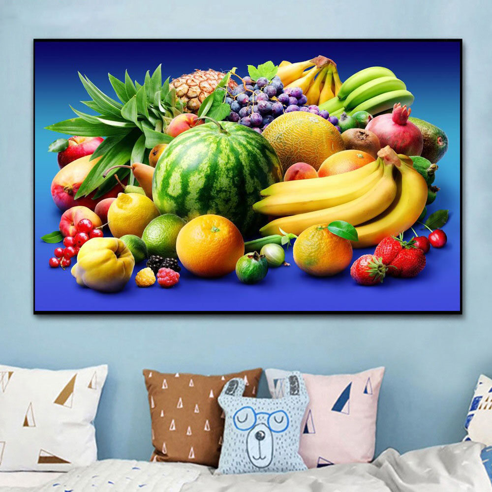DIY 5D Round full Fruit, Watermelon Banana Pineapple Orange Strawberry ...
