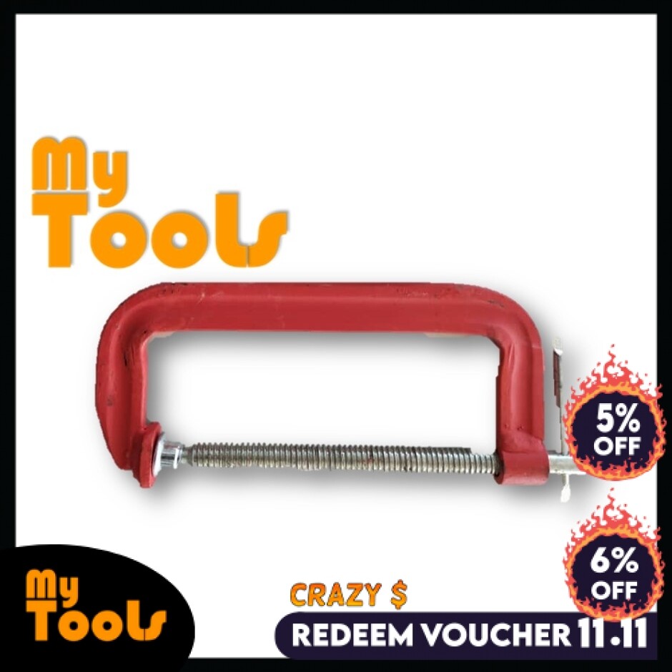 Heavy Duty G Clamp 6" (150mm) with T-handle | Lazada