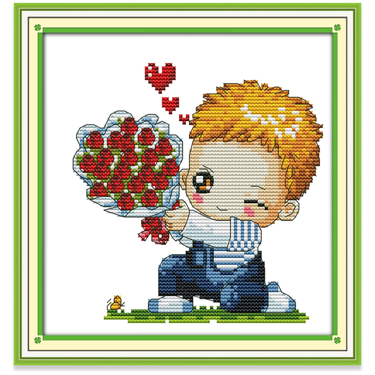 ชุดปักครอสติช ครอสติส ทารก เด็กชายและเด็กหญิง เด็ก ประชากร ผ้าพิมพ์ลาย ...