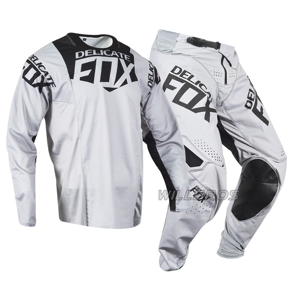 ที่ละเอียดอ่อน Fox MX 360 Kila Racing สีเทากางเกงขายาวเสื้อรถจักรยาน ...