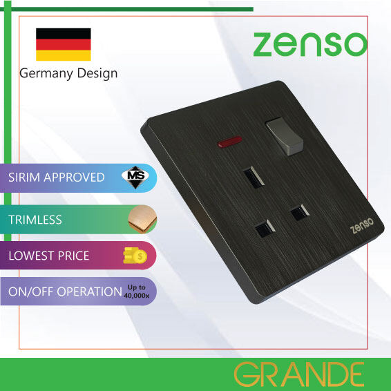 Zenso brand Grande series Grey colour Switches | Lazada