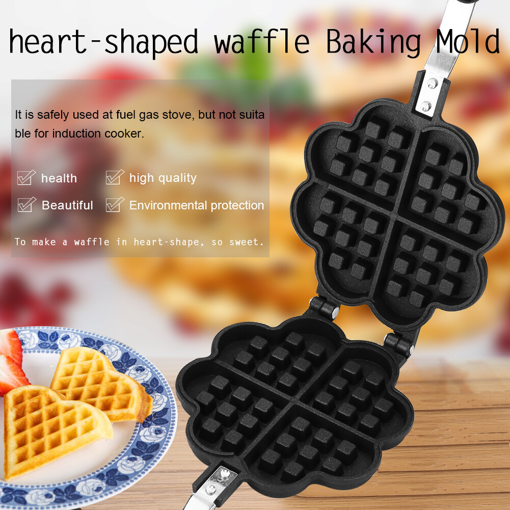 Non-stick waffle panเตาอลูมิเนียมเครื่องทำวาฟเฟิลเบลเยี่ยม, กระทะวา ...