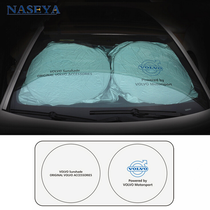 รถ UV Sunshade ด้านหน้ากระจก Sun Shade ป้องกันฟิล์มสำหรับ Volvo XC60 ...