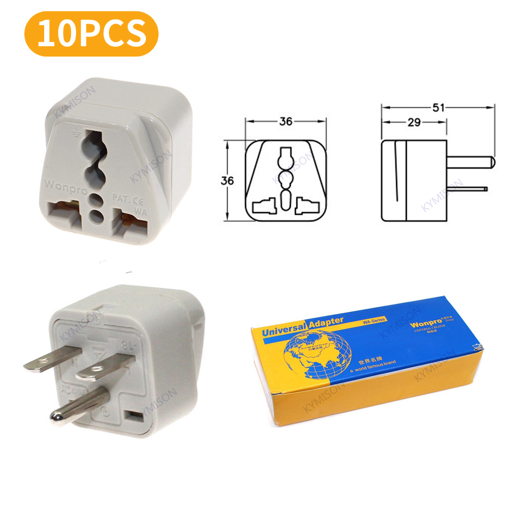 10PCS Wonpro North American NEMA 6-15 Travel Adapter WA-18, Universal ...