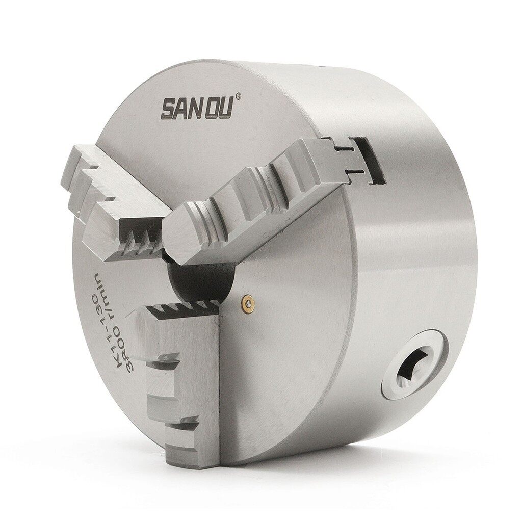 SANOU Brand 3 Jaw Self-Centering Lathe Chuck 130mm Scroll Chuck K11-130 ...