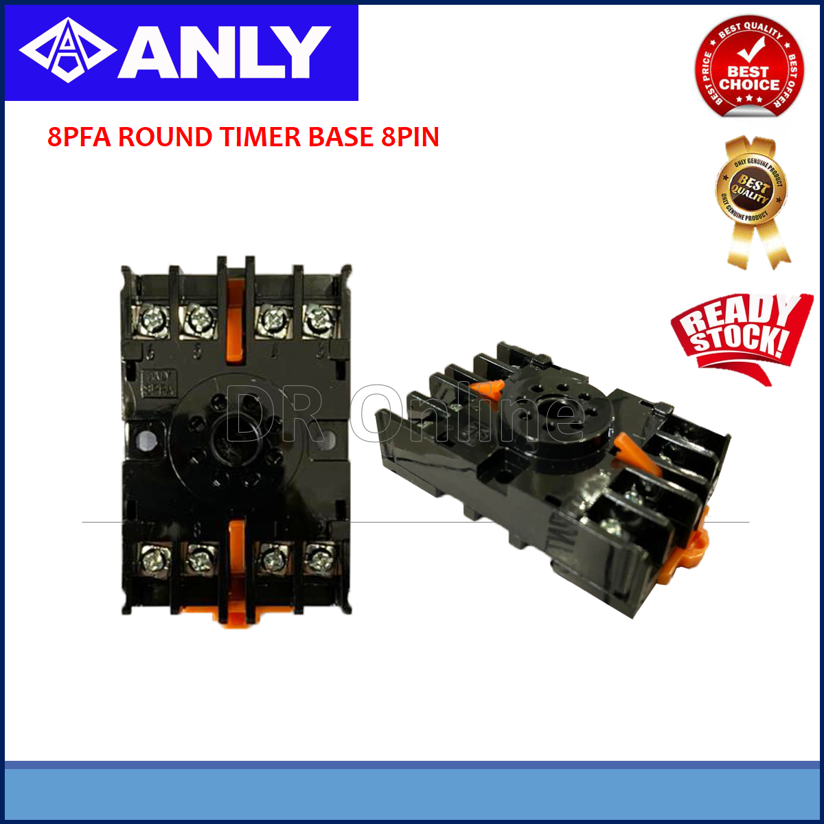 ANLY 8PFA RELAY BASE 8PIN ~ ROUND A-8PFA | Lazada