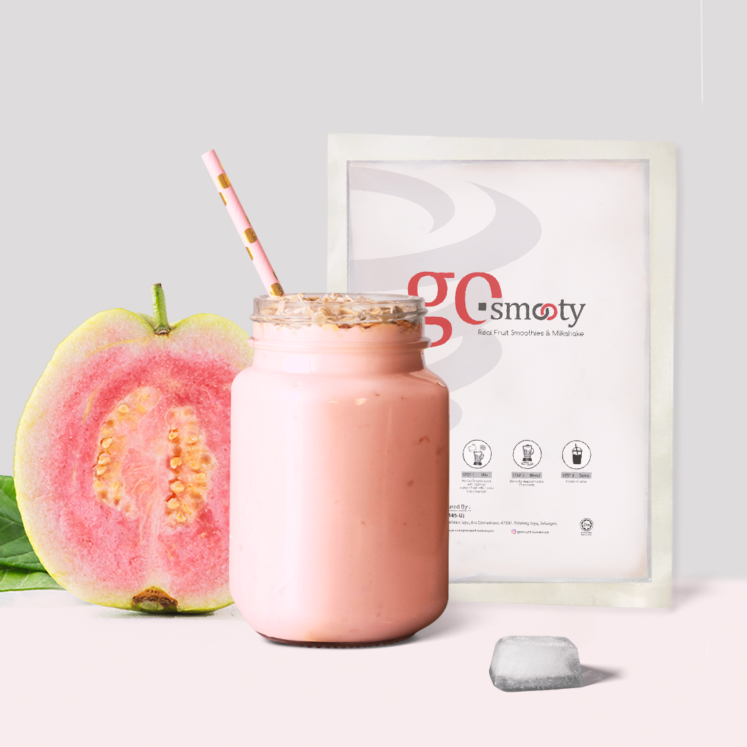 Go-Smooty Frozen Instant Fast Ready Blend Real Natural Fruit Pink Guava ...