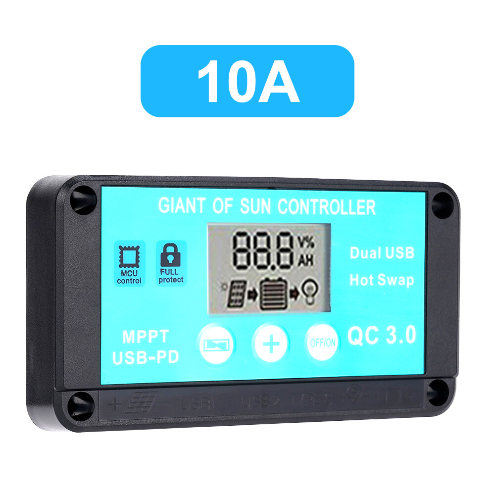 MPPT Solar Charge Controller 10-100A 12V/24V Multiple Protection Solar ...