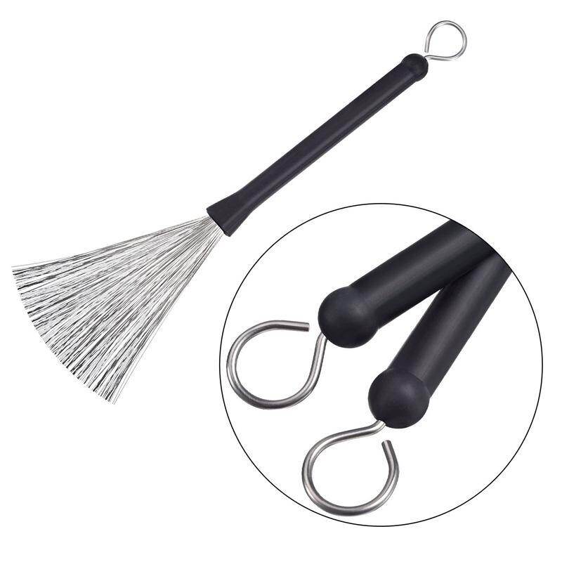 1 Pair Drum Brushes Retractable Wire Brushes Drums Drum Sticks Brush 1 ...