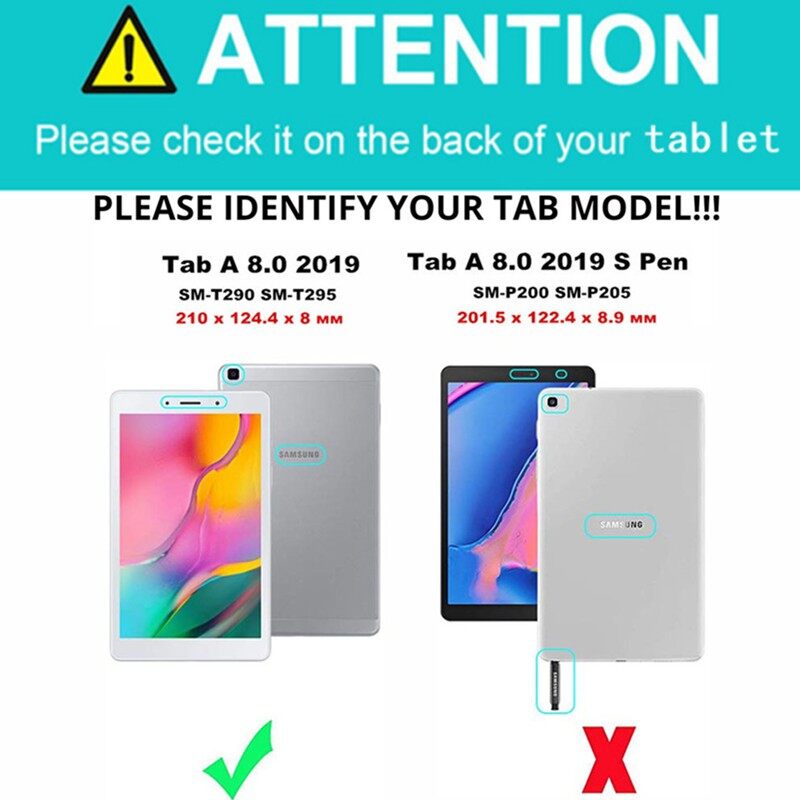 Samsung Galaxy Tab A 8.0 2019 SM-T290 T295 T297พร้อมสายคล้องสายรุ้งซิลิโคนอ่อนเด็กกันกระแทก - 3C ...