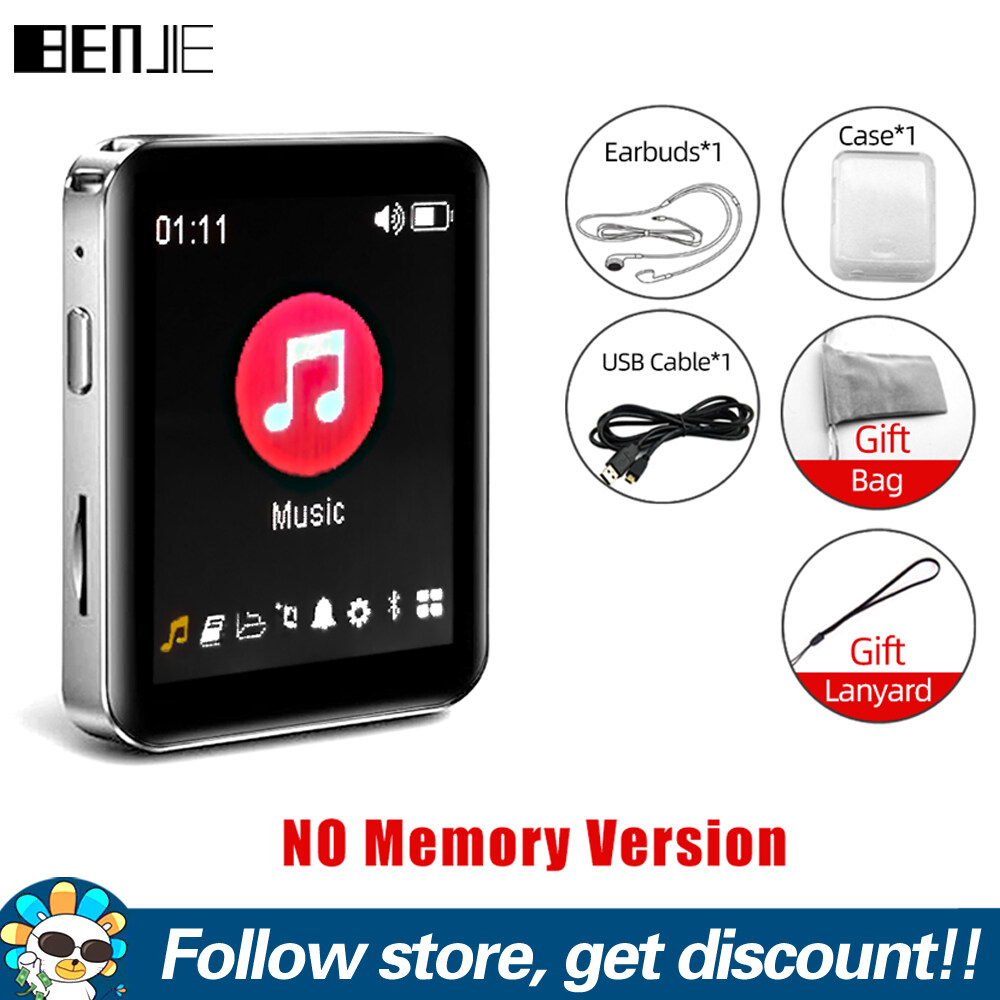 BENJIE X1 Bluetooth MP3 MP4 Player With Built-in Speaker Bluetooth 5.0 ...