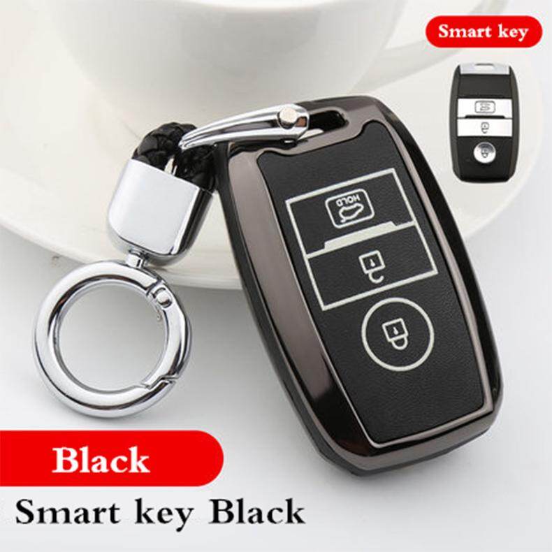 เคสกุญแจหนังPUอัลลอยด์เรืองแสง,ปลอกกุญแจสำหรับKIA Rio Sportage QL Ceed ...