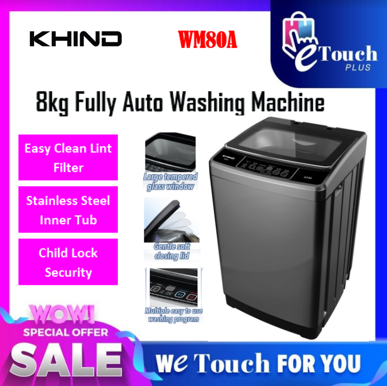 KHIND [ WM120A / WM100A / WM80A ] 10kg / 8kg Top Load Washing Machine ...