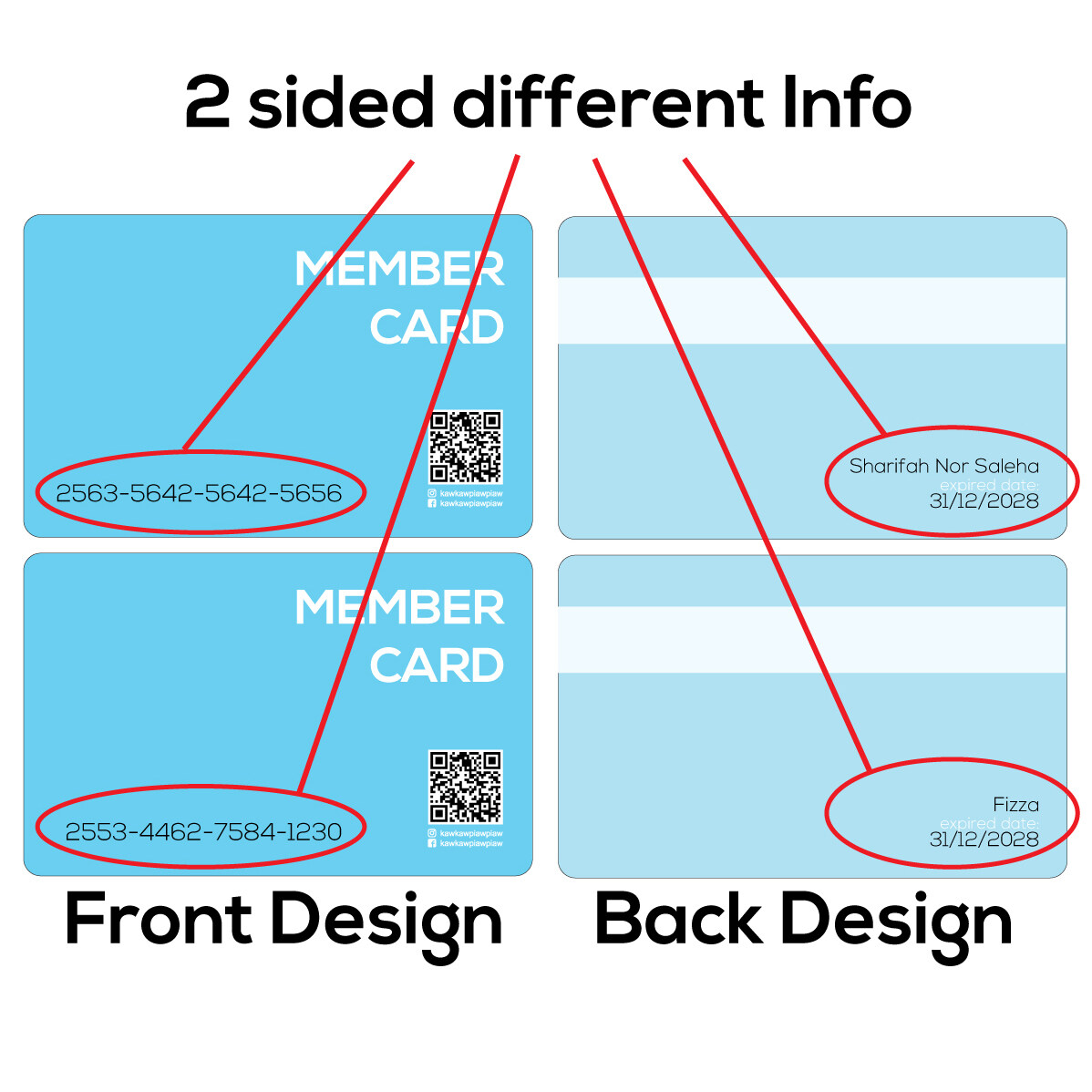 Custom Print PVC Plastic ID Card Member, VIP card, Plastic card ...