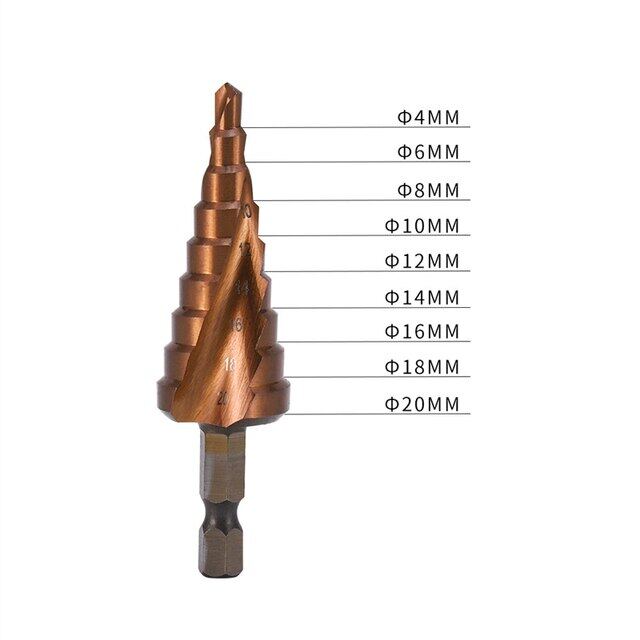 ระดับ5/9 M35 Cobalt Step Drill Bit HSS-CO เหล็กความเร็วสูงกรวยโลหะเครื่องมือเจาะรูสำหรับสแตนเลส ...