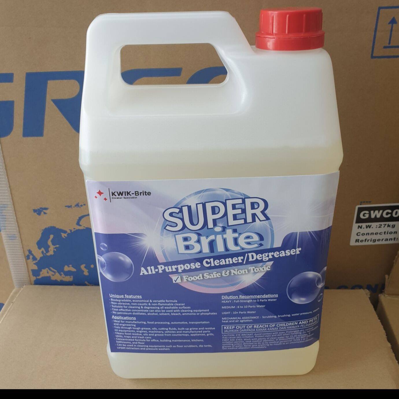 SUPER BRITE (4 Litre) - All-Purpose Cleaner/Degreaser , Food Safe & Non ...