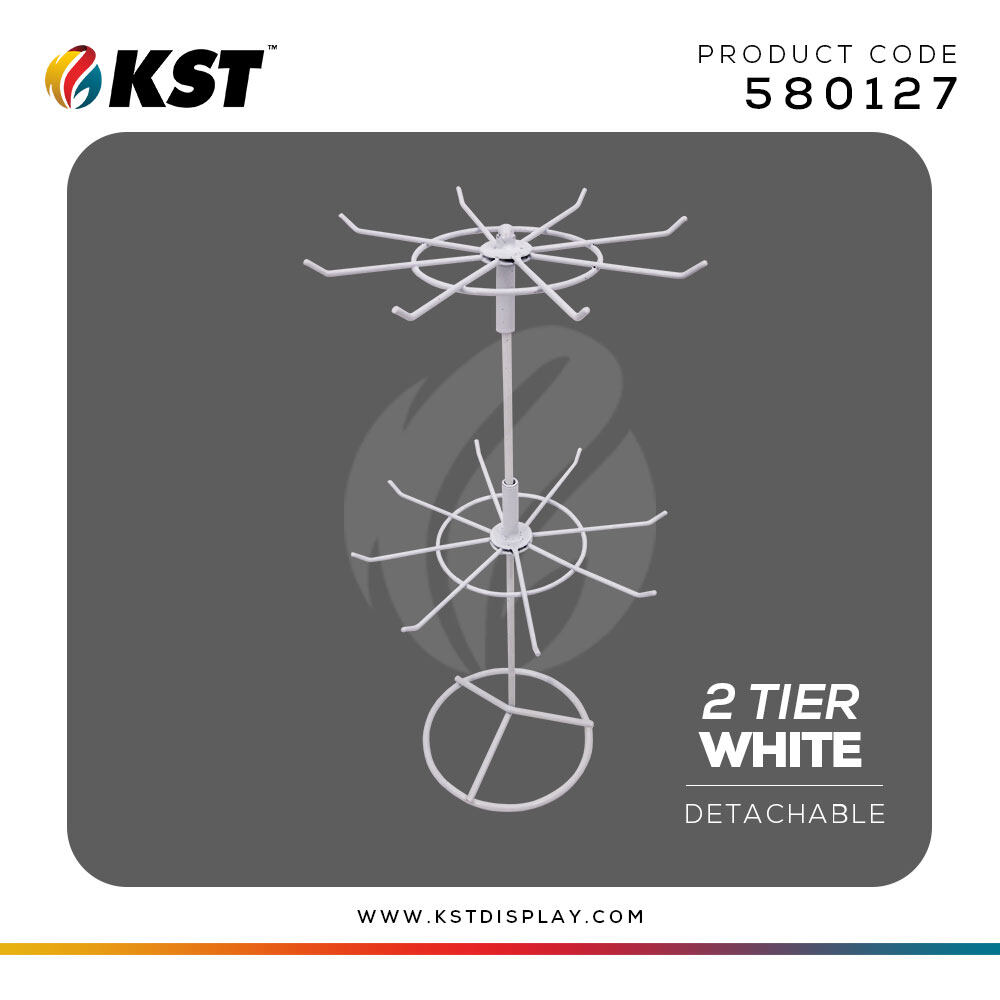 Metal Rotating Rack Display Stand 2 Layers Countertop Wire Rack Display ...