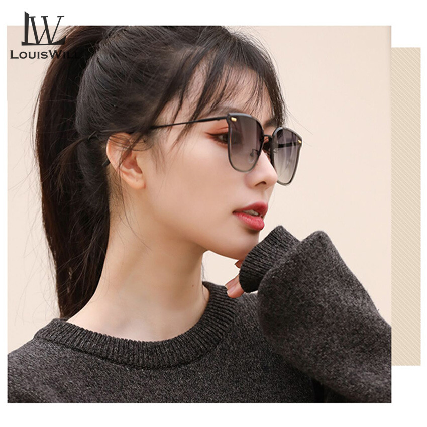 LouisWill แว่นตากันแดดผู้หญิงแว่นตากันแดดแฟชั่นฤดูร้อนป้องกัน UV385ไร้กรอบแว่นกันแดดไล่ระดับสี ...