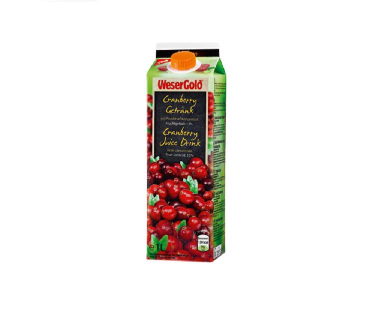 Wesergold [CRANBERRY] Fruit Vegetable Juice 1L import Cranberry Apple Tomato Orange jus buah ...
