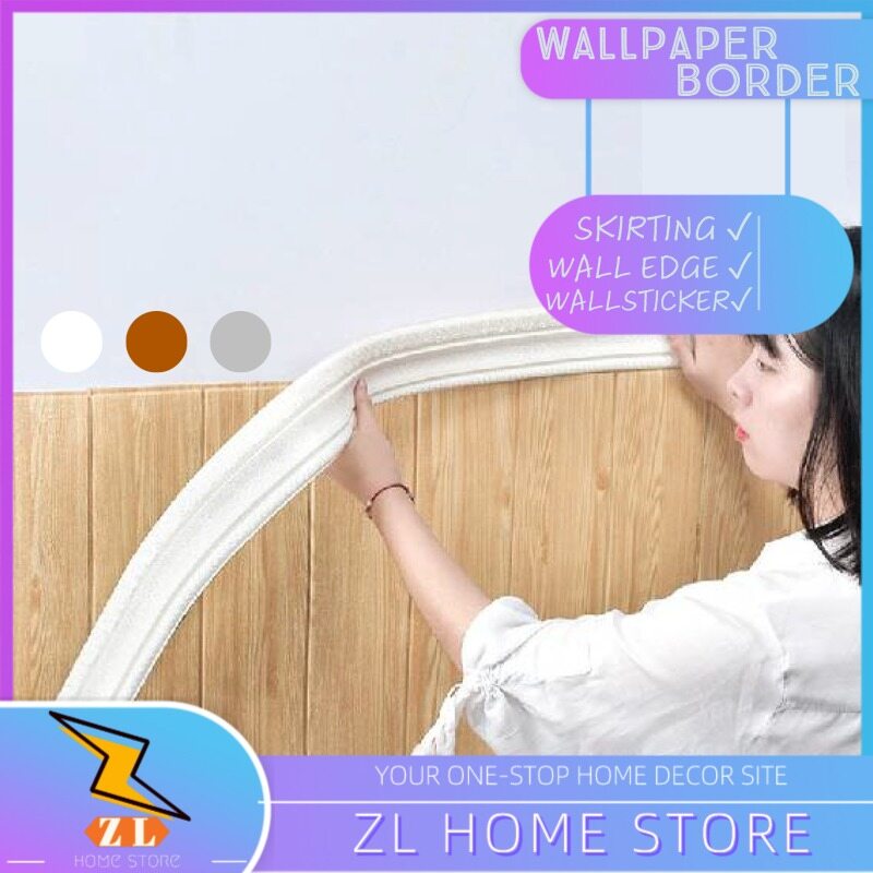 Waterproof 3D Wallpaper Border Wall Decor Sticker Wainscoting Removable ...