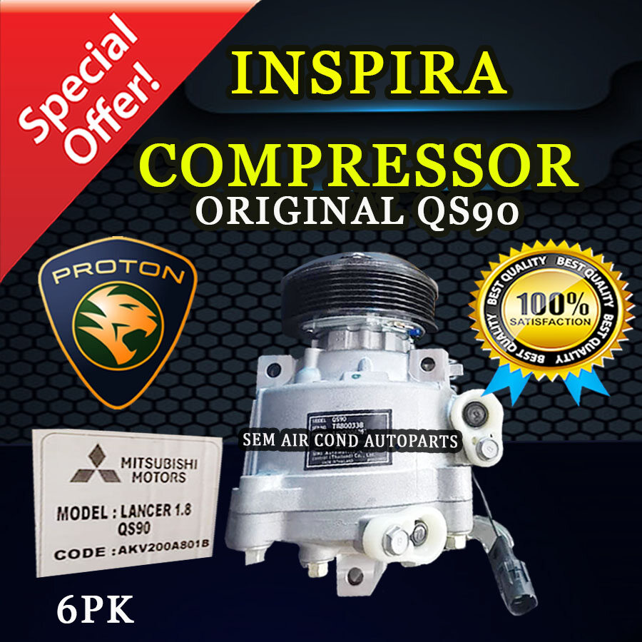 PROTON INSPIRA QS90 6PK ORIGINAL COMPRESSOR/ KOMPRESOR (CAR AIRCOND ...