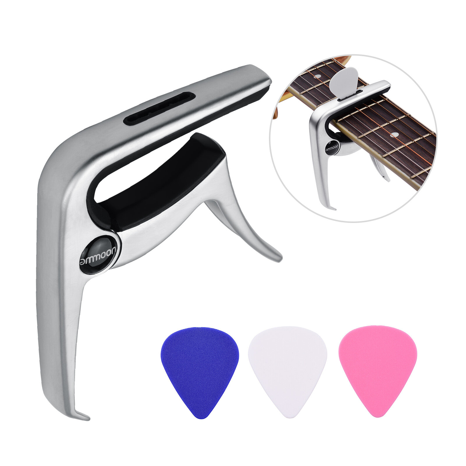 TC-02 Multifunctional Guitar Capo Zinc Alloy with Bridge Pin Puller ...
