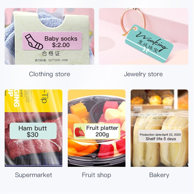 【FREE LABEL】Niimbot D11 Portable Label Printer calbe label maker tape ...