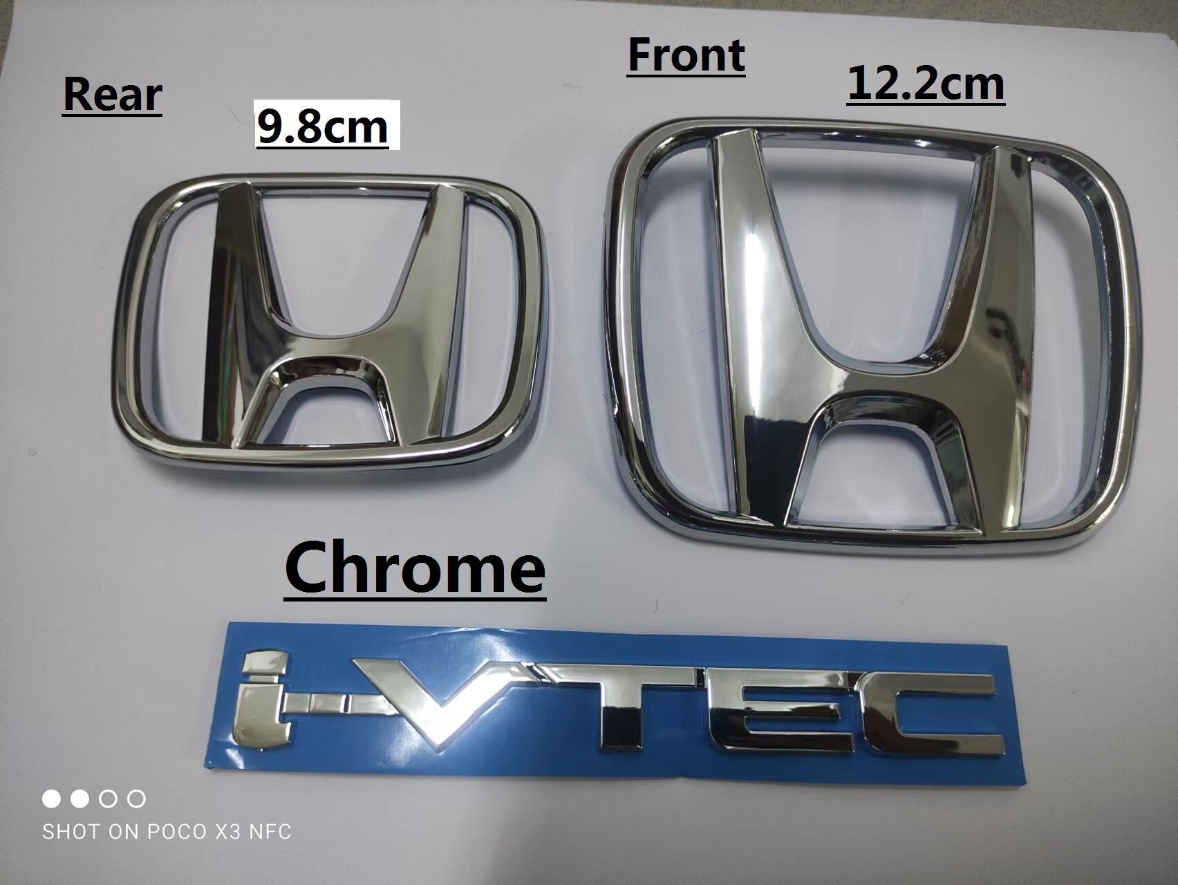 HONDA Accord 2008 2012 i-VTEC Chrome Matte Black Gold Black Emblem Logo ...
