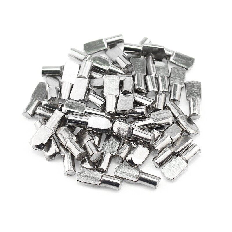 5mm Shelf Pins, Spoon Shape Cabinet Furniture Shelf Support Pegs Nickel Plated, 50 Pcs - HGA ...