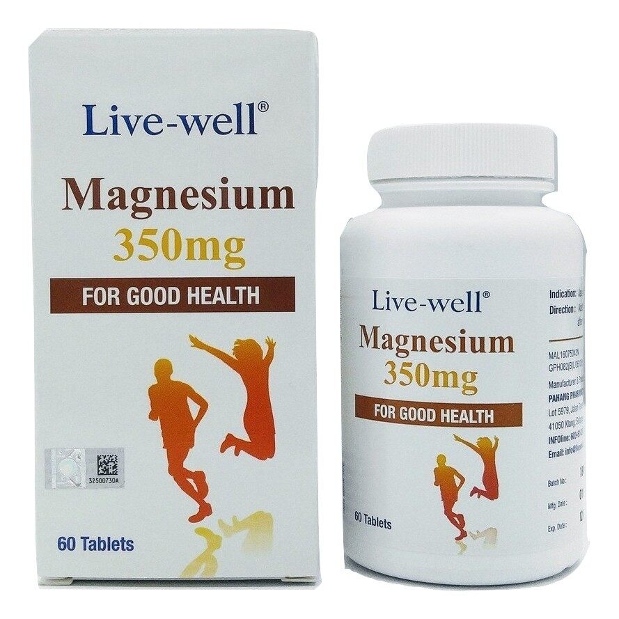 Live Well Magnesium 350mg 60 tablets | Lazada