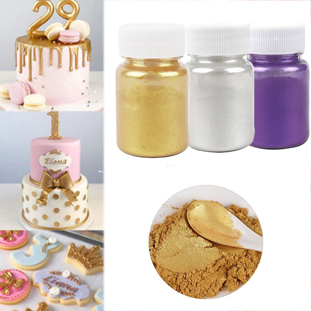 5/10/15G เค้กกินได้ Gold Powder Mousse Fondant Macaron ช็อกโกแลต ...