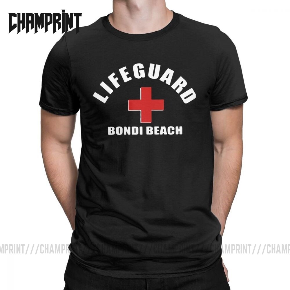 【Available】Vintage Bondi Beach Lifeguard T-Shirt Men Cotton T Shirt ...