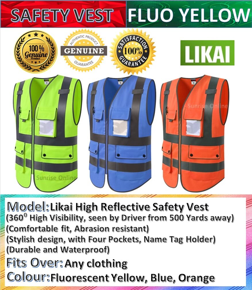 [ORIGINAL] Likai Bodyguard Reflective Safety Vest Safety Vest Men ...