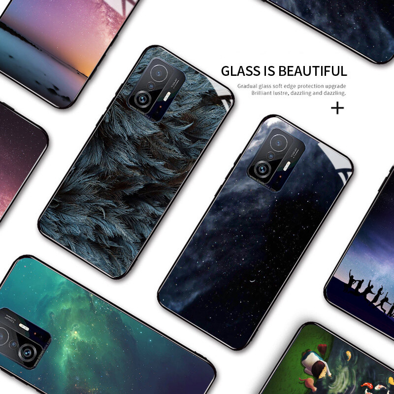 Hontinga Casing Case For Xiaomi Mi 11T Pro Case Luxury Aurora Starry ...