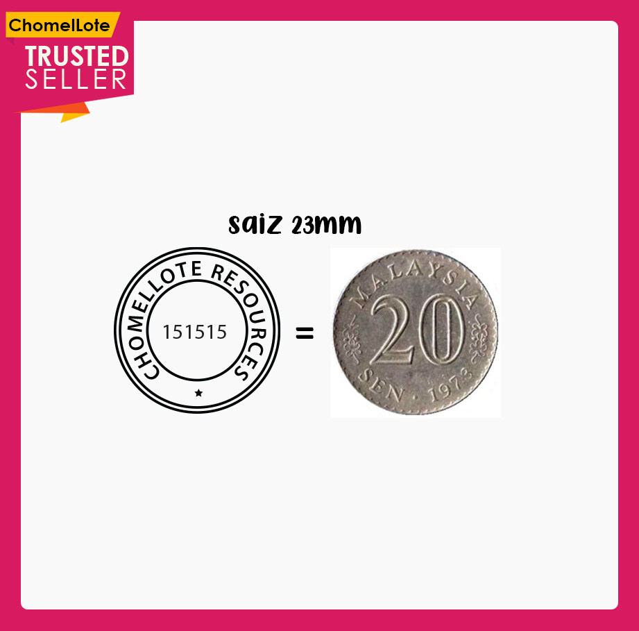 Rubber Stamp Cop Round Stamp For Company Easy Carry For Bank Selfink ...