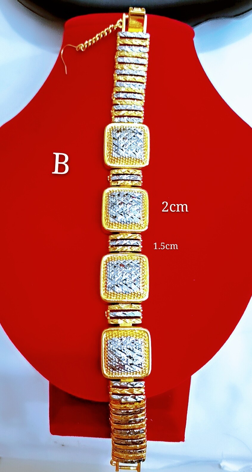 RANTAI TANGAN BISCUIT TAWAR EMAS BANGKOK BRACELET GOLD PLATED FREE COP ...