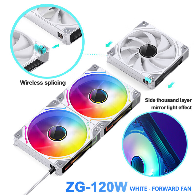 Jonsbo ZH-120BR Reverse Case Fan 5V 3PIN ARGB PWM Magic Fans Thousand ...
