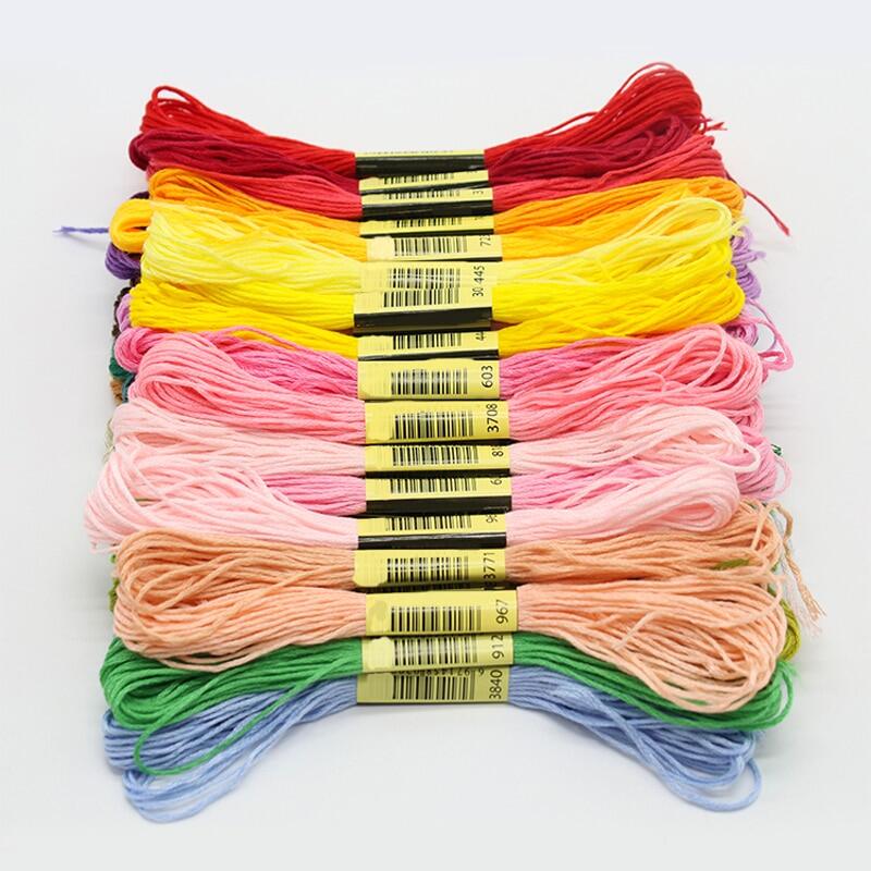 New 50/100/200/447Colors Embroidery DIY Silk Line Branch Threads ...