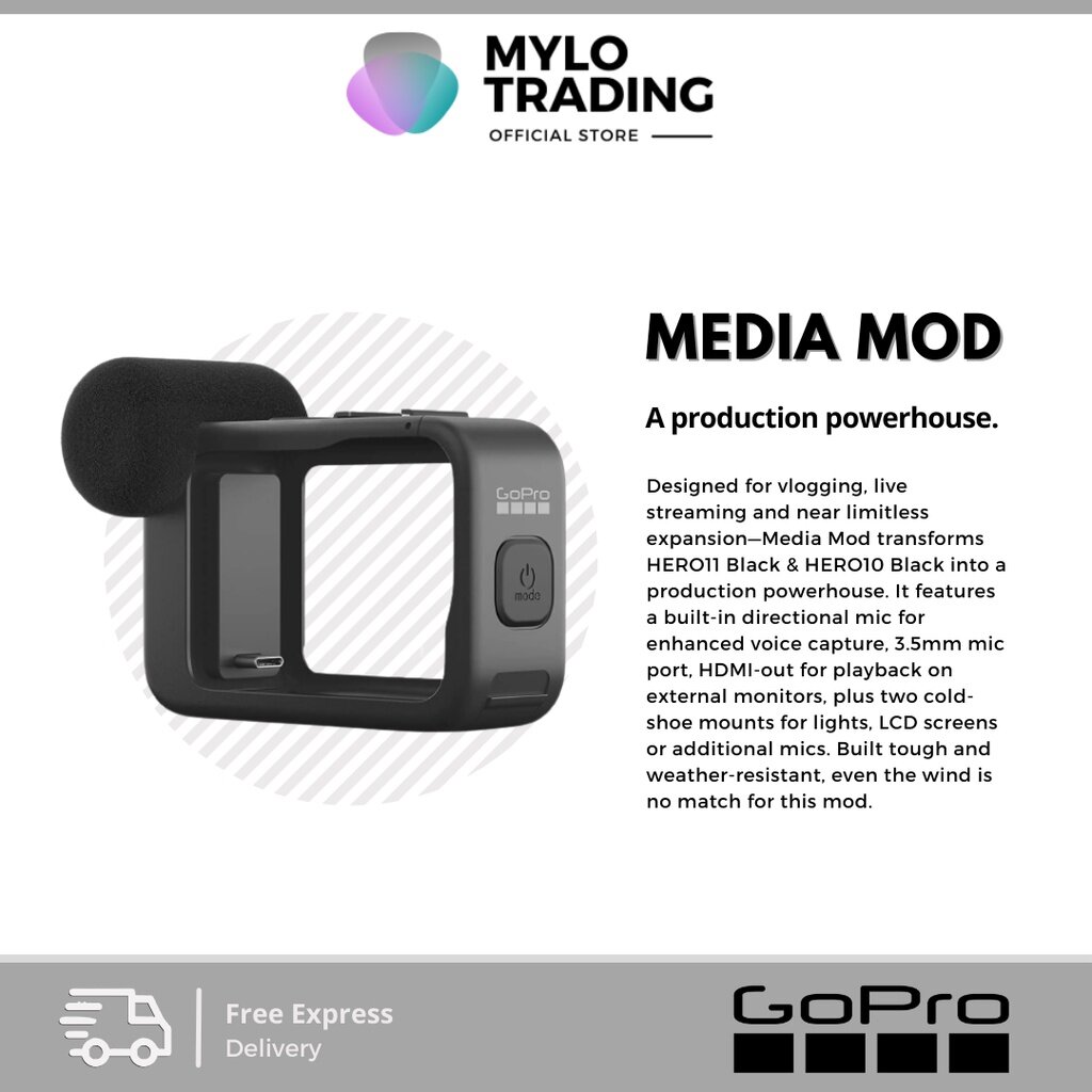 GoPro Mod for HERO 9 & HERO 10 & HERO 11 Black ( Media / Light / Display / Max Lens Mod ) | Lazada
