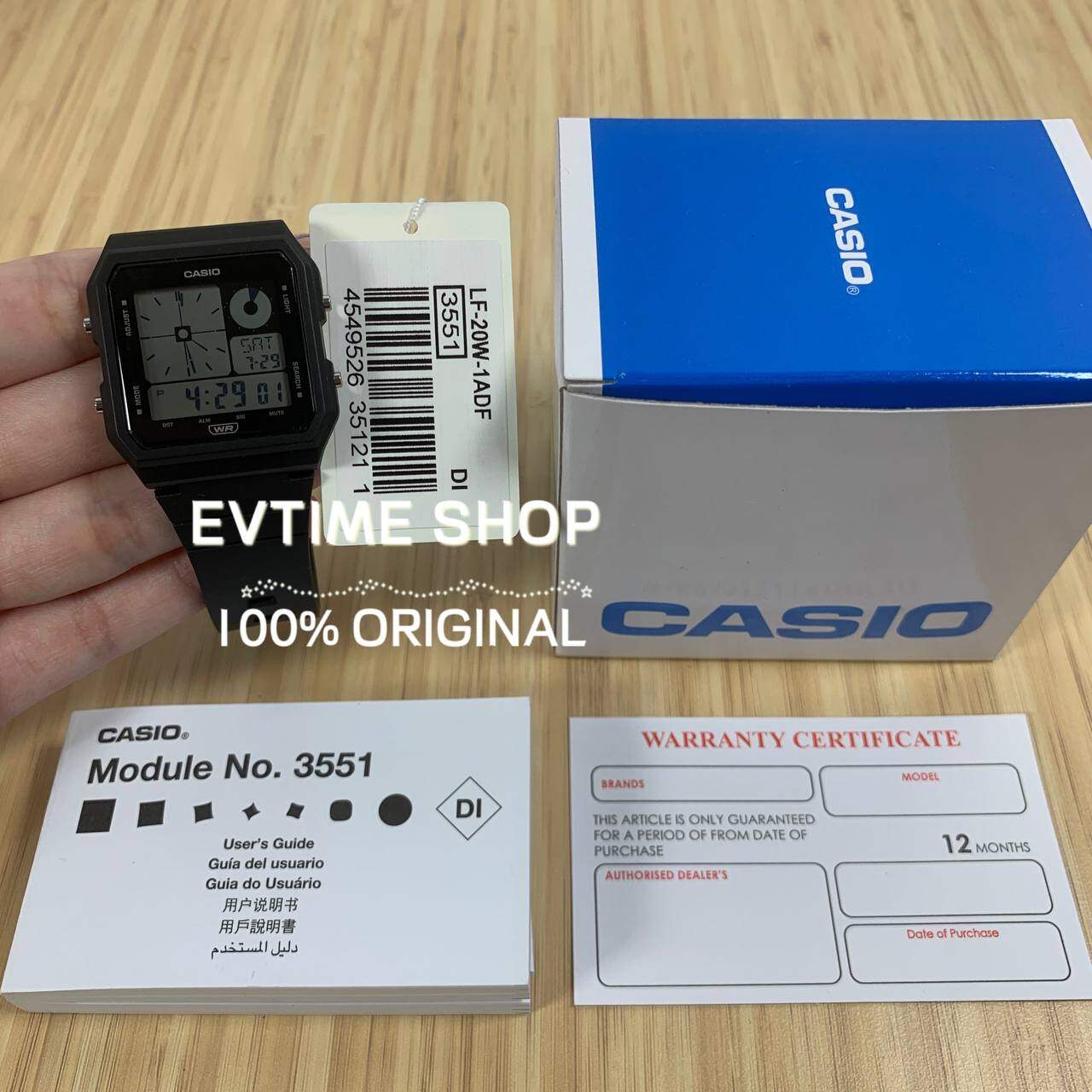 100% ORIGINAL CASIO RETRO VINTAGE SERIES DIGITAL LF-20W-1A / LF-20W-3A / LF-20W-5A / LF-20W-8A ...
