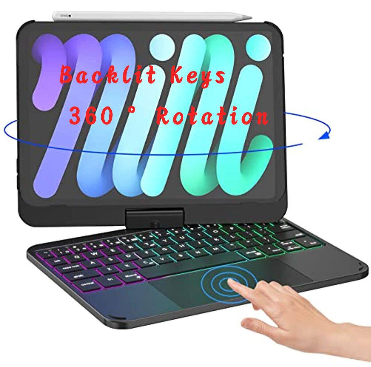 [NEW UPDATED]Touch MD iPad Mini 6 Keyboard Case 8.3-inch 2021, 360 ...