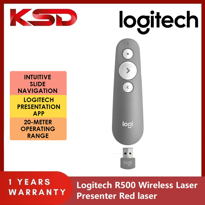 LOGITECH R500s LASER WIRELESS PRESENTER REMOTE | Lazada