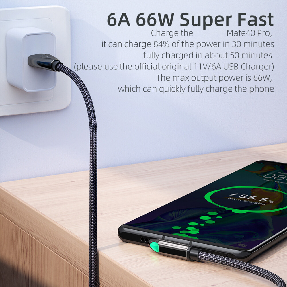 Essager 66W สาย USB Type C ที่ชาร์จโทรศัพท์มือถือประสิทธิภาพการชาร์จสูง ...