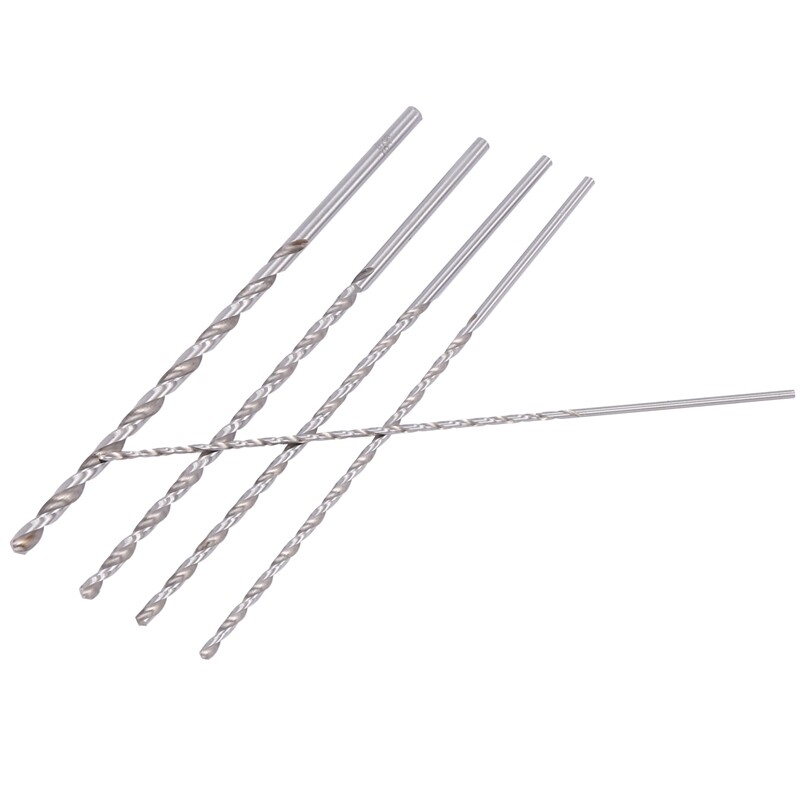 10PCS Extra Long High-speed Steel Drill Bit Sets Straight Shank Twist ...