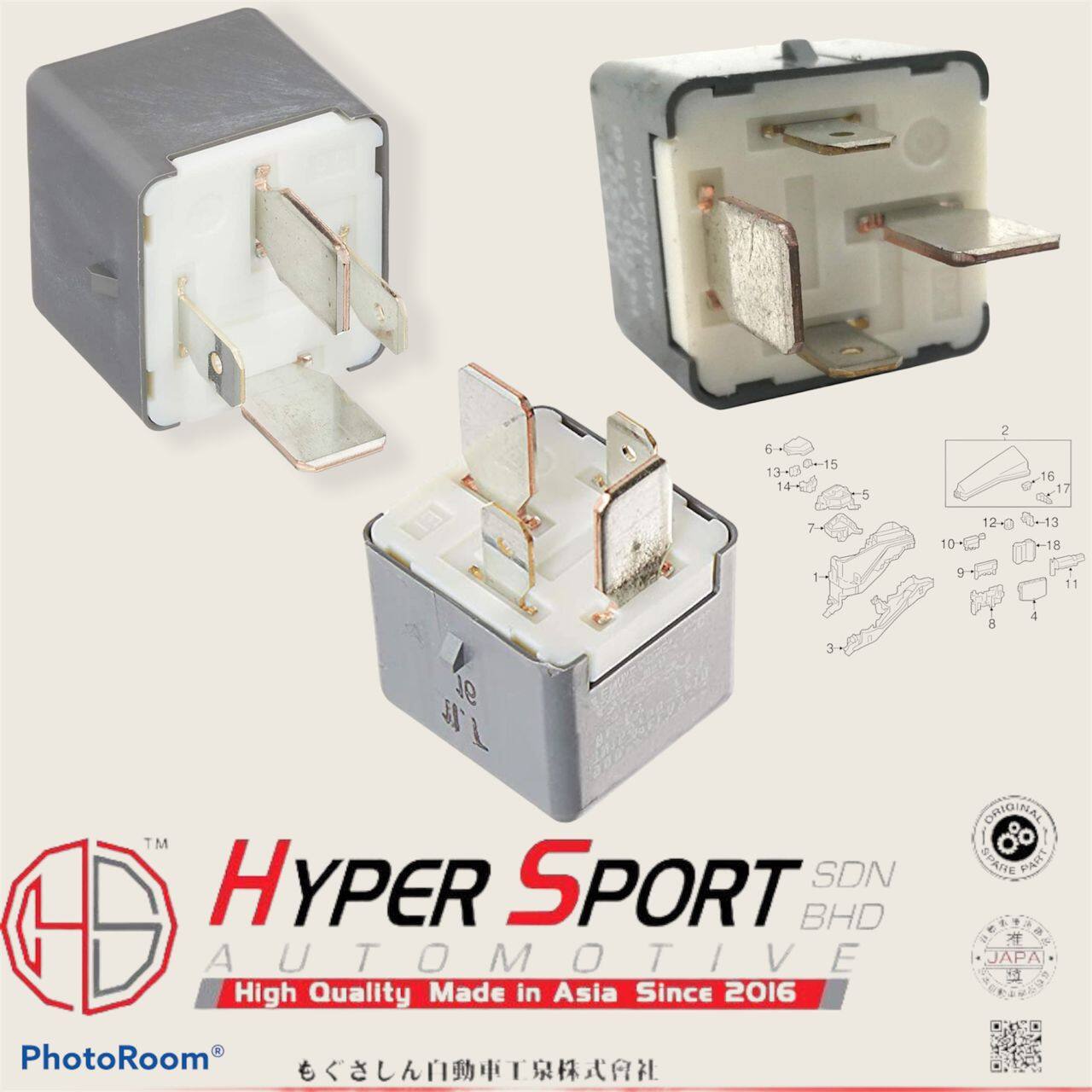 TOYOTA DAIHATSU MYVI MYVI LB ALZA KUN25 KUN26 FAN RELAY (4PIN)（90080 ...