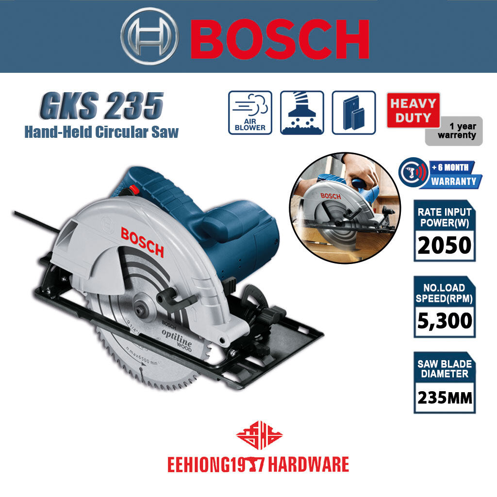 BOSCH 06015A20L0 GKS 235 Turbo Professional Hand-Held Circular Saw With ...