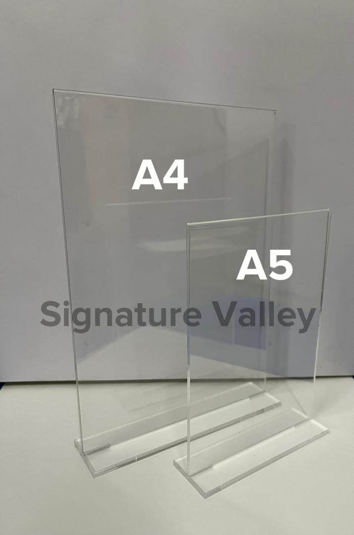 Acrylic T Separate Display Stand A4 / A5 / A6 | Lazada