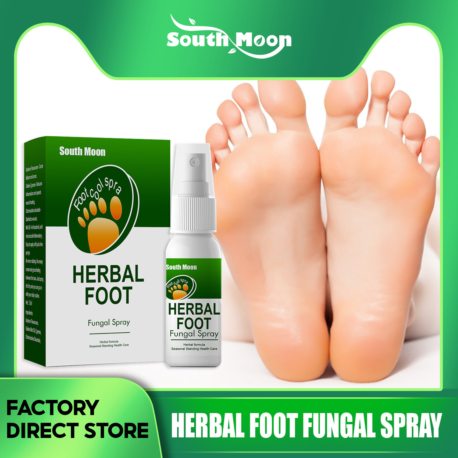 South Moon Herbal Foot Spray Fungal Combat Feet Spray Antibacterial And ...