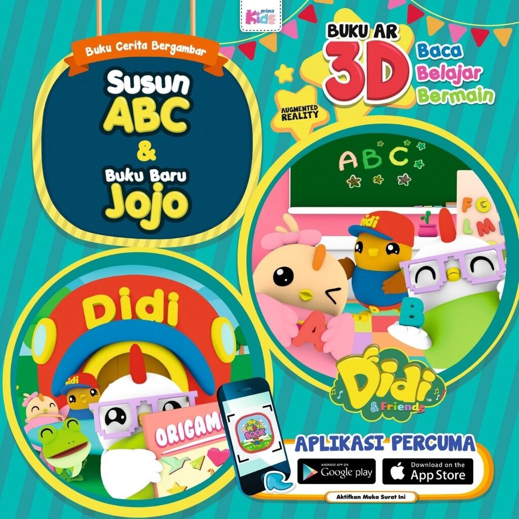 [KIDS PRIMA] Didi & Friends : Susun ABC & Buku Baru Jojo (AR) | Lazada