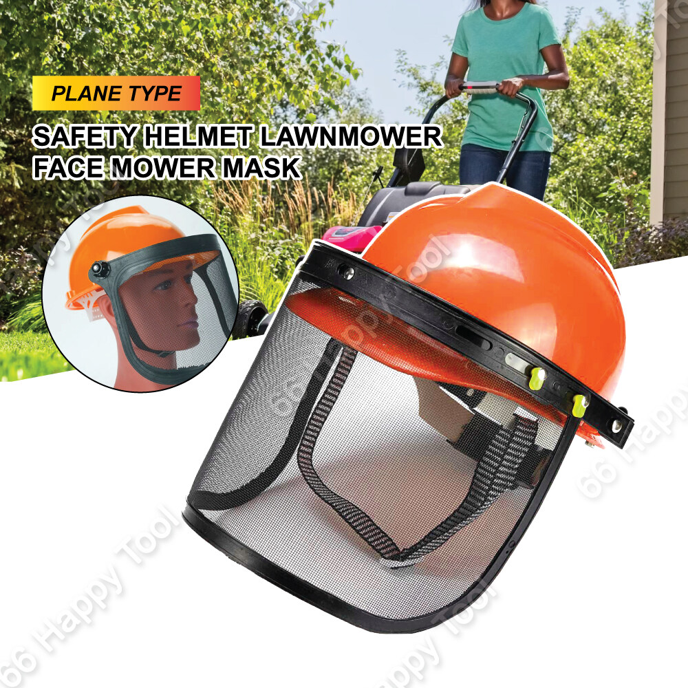 Safety Helmet Lawnmower Face Mower Mask Mesh/Plane Visor Logging ...
